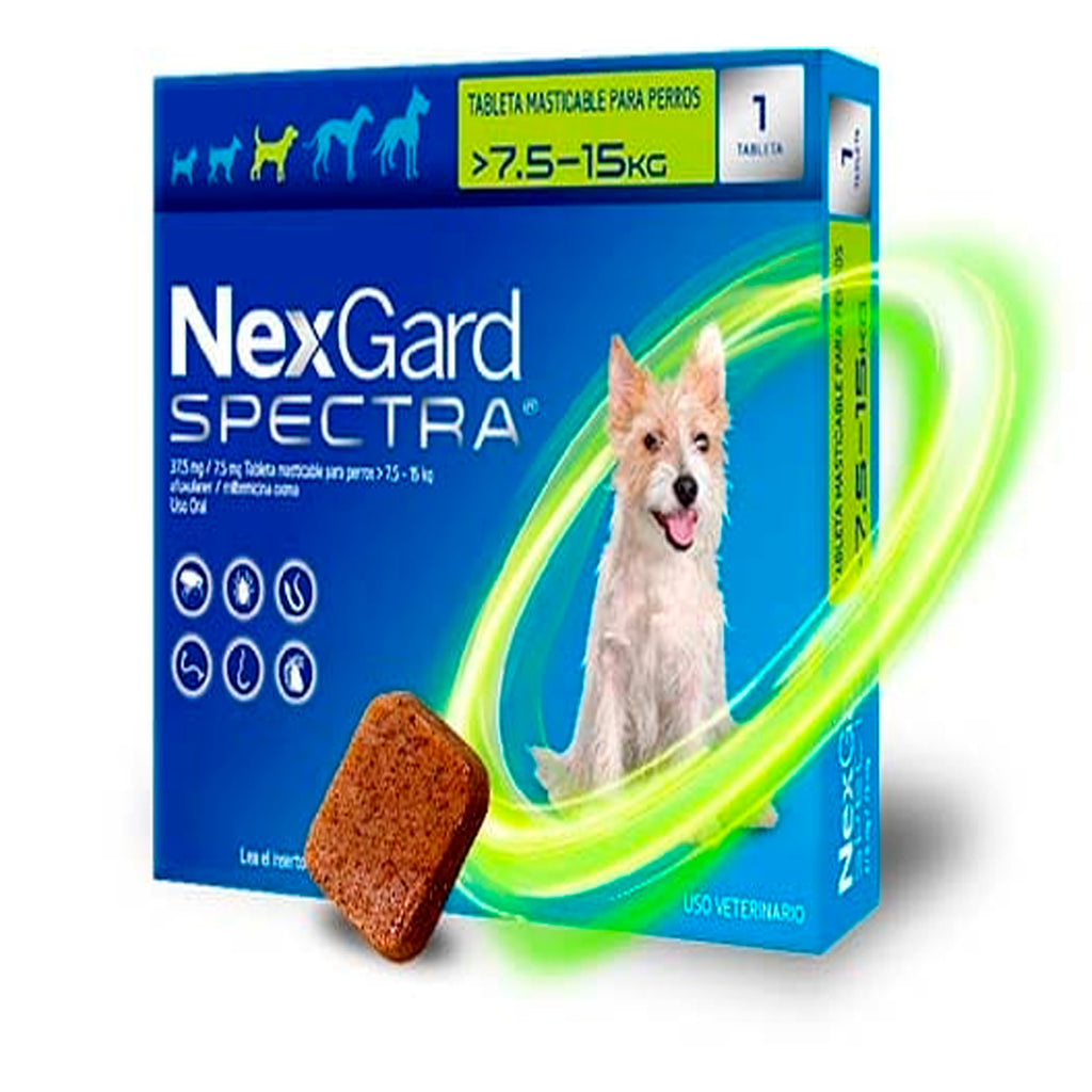 NEX GARD SPECTRA PASTILLA PARA PERRO DE 7 A 15 KG – El Mexicano en línea