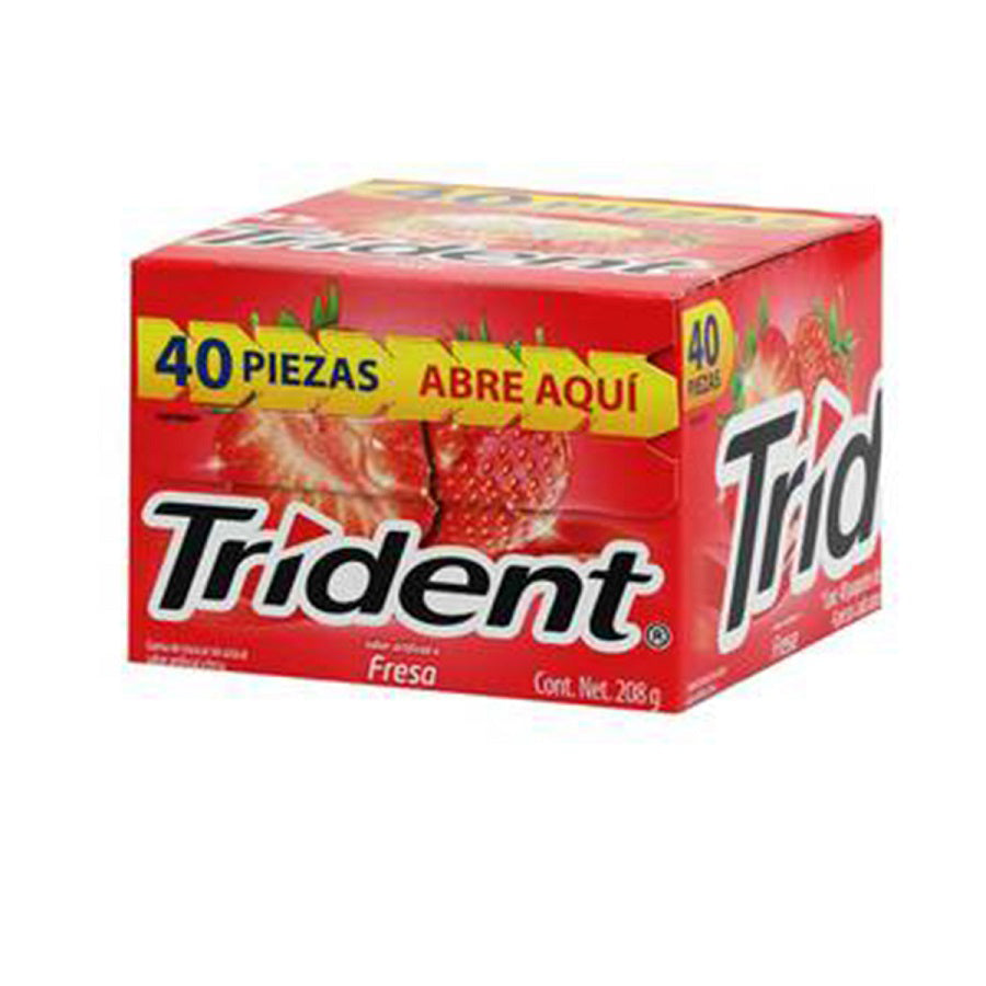 CHICLE TRIDENT FRESA C/4 PZAS – El Mexicano en línea